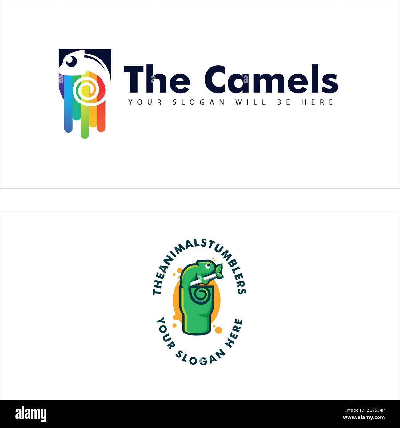 Colorful chameleon logo design vector Stock Vector Image & Art - Alamy