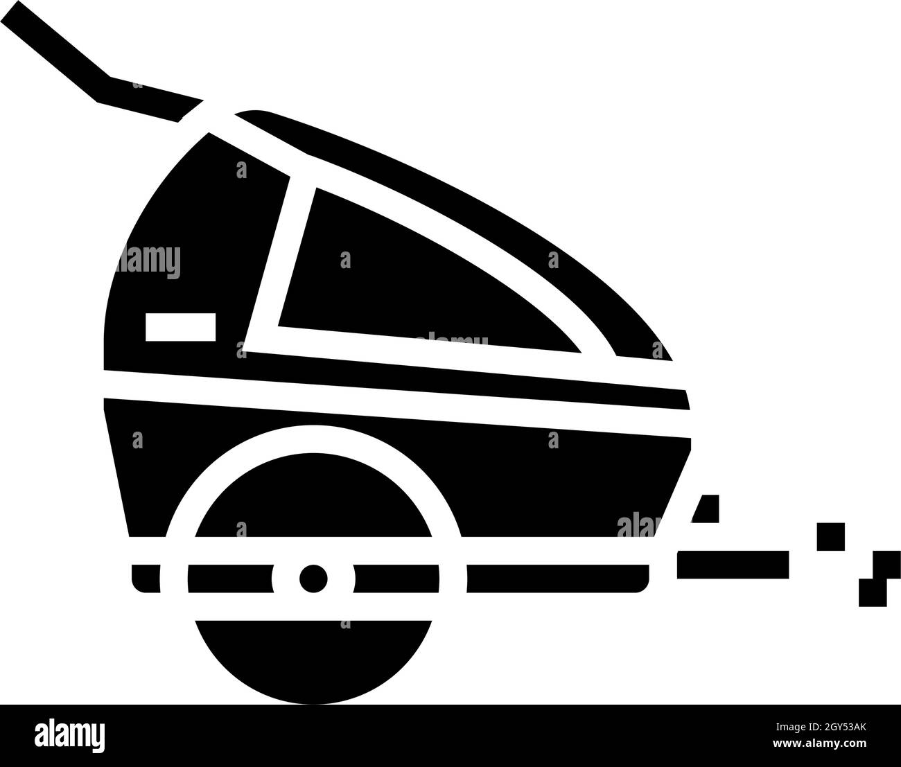 trailer kid for bicycle glyph icon vector illustration Stock Vector ...