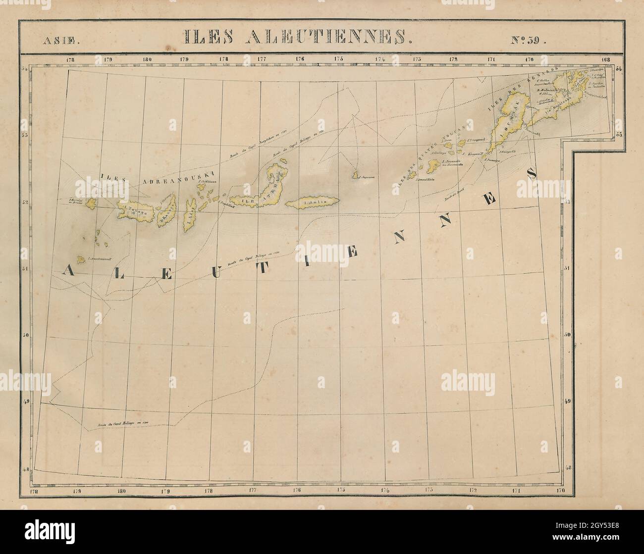 Aleutian islands map hi-res stock photography and images - Alamy