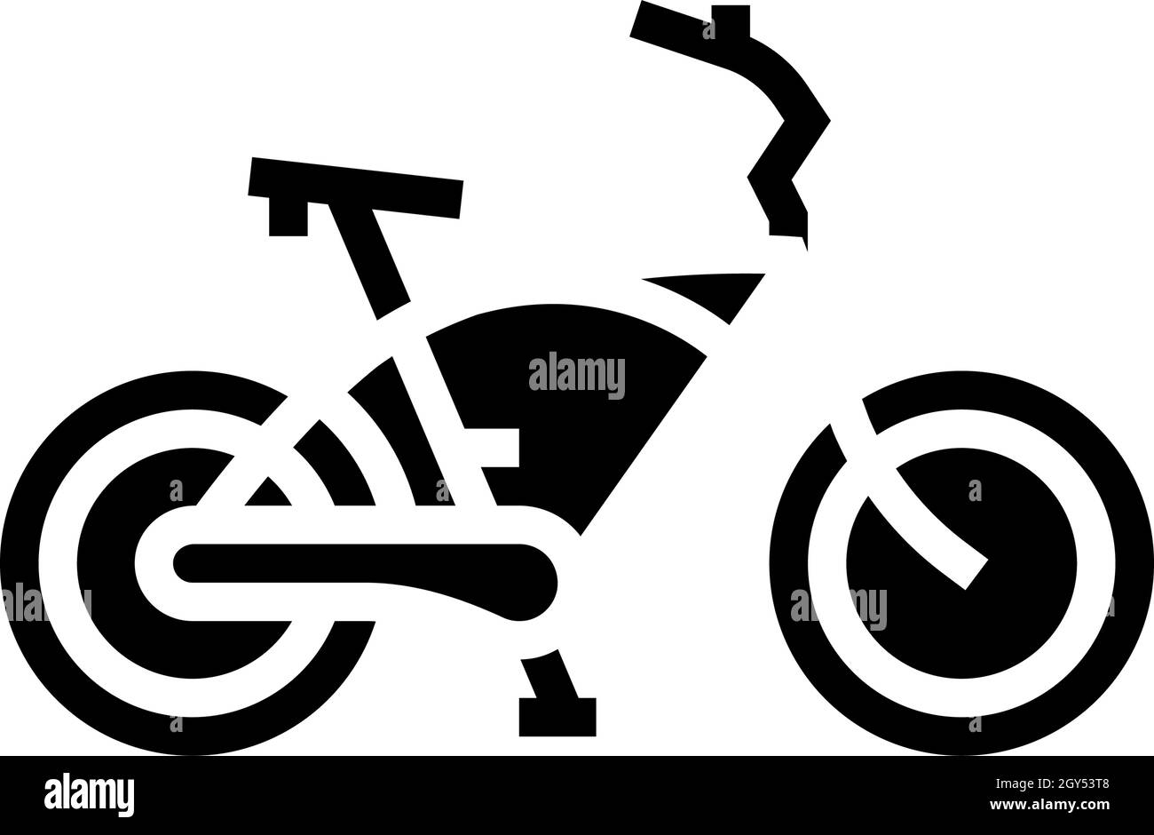 cruiser bike glyph icon vector illustration Stock Vector Image & Art ...