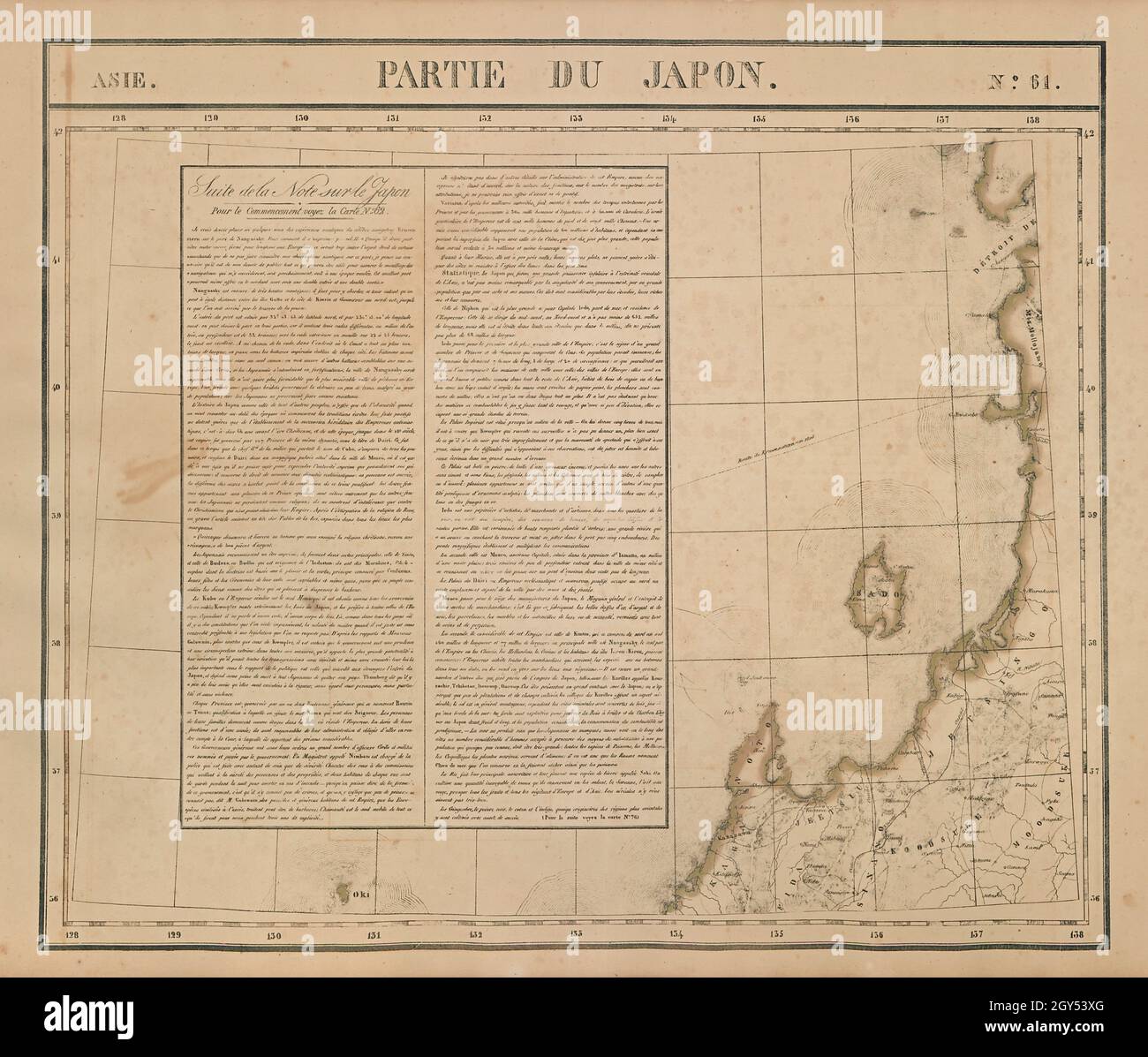 Asie. Partie du Japon #61 Japan. West-central Honshu coast VANDERMAELEN ...