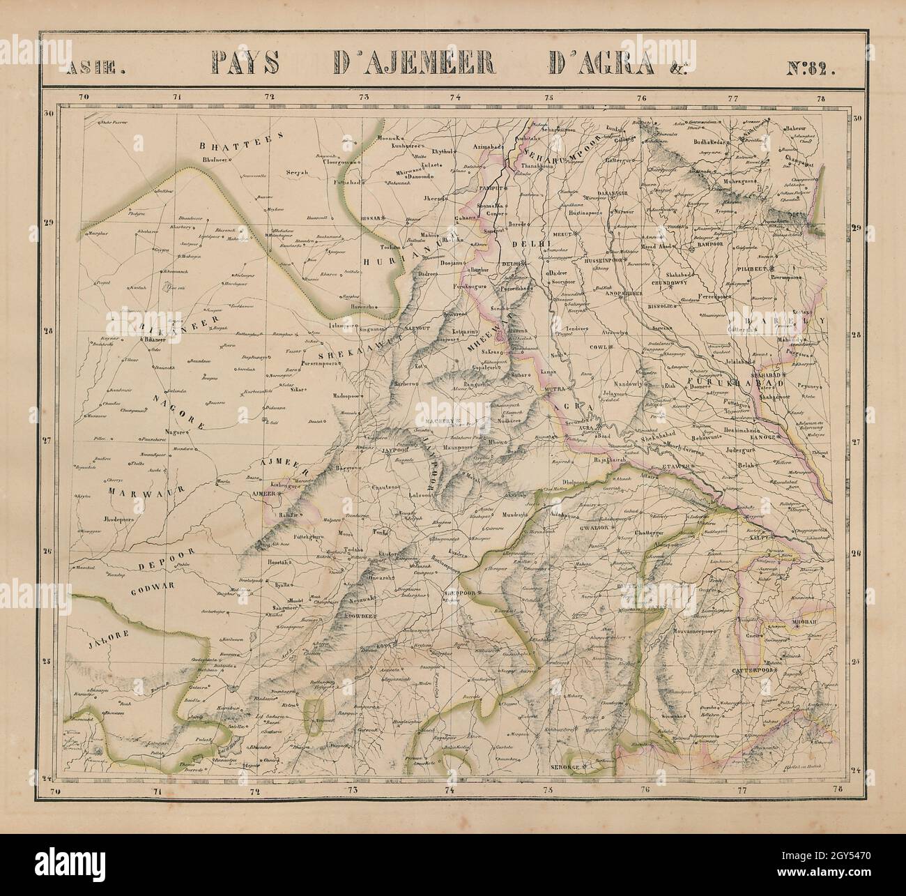 Agra map hi-res stock photography and images - Alamy