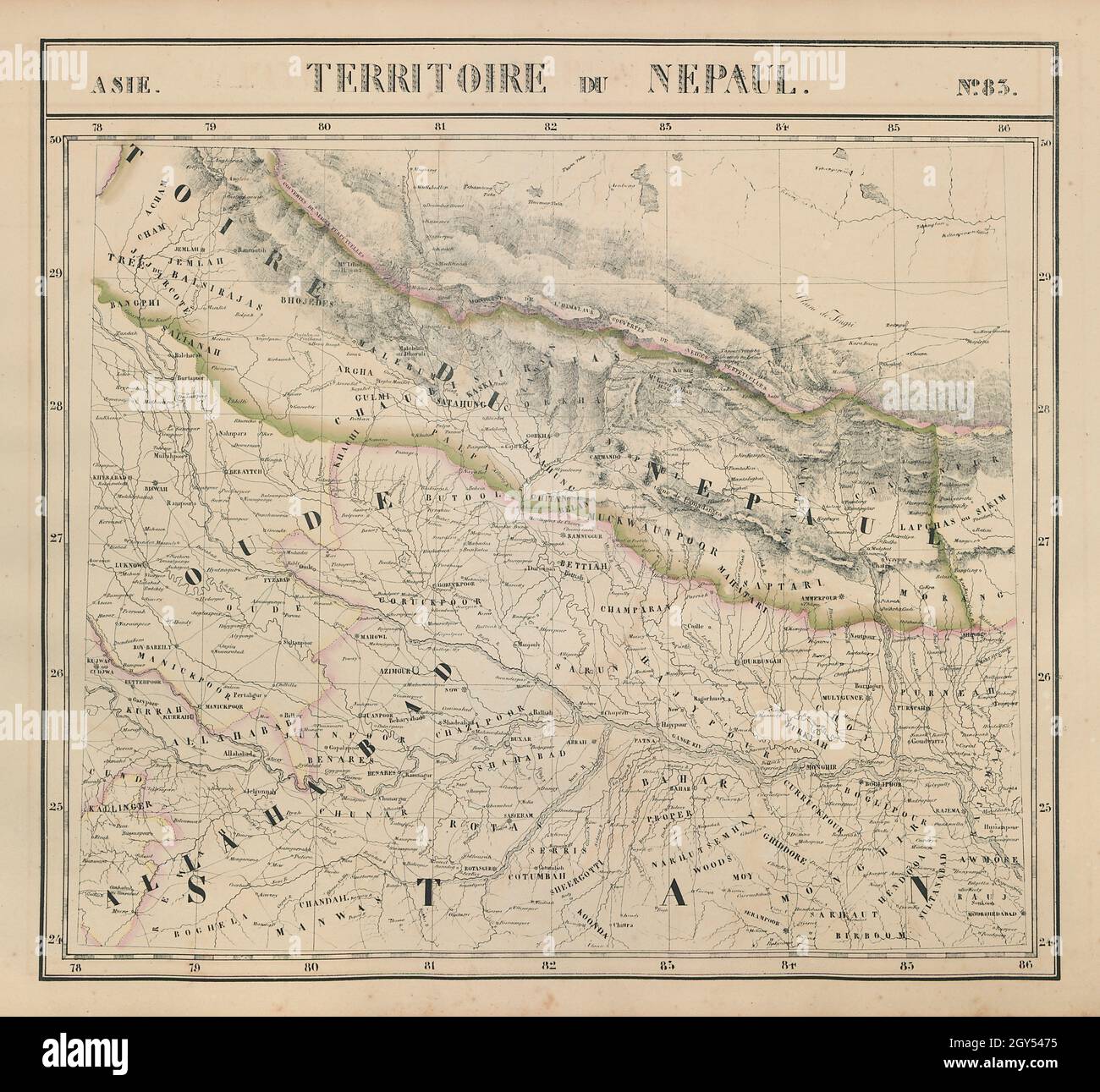 New map of nepal hi-res stock photography and images - Alamy