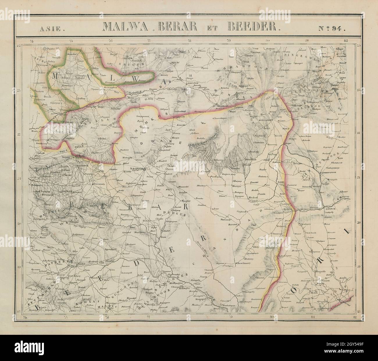 Chhattisgarh map hi-res stock photography and images - Alamy