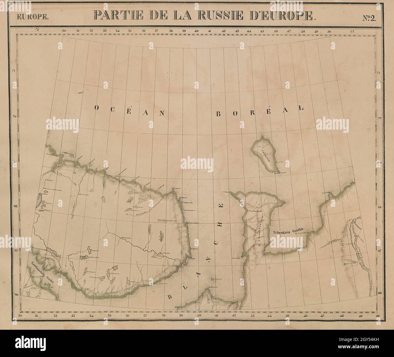 Russie d'Europe #2 Northwest Russia Murmansk Nenets VANDERMAELEN 1827 ...