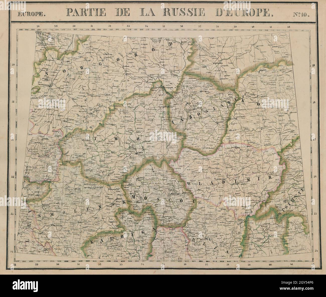Russie d'Europe #10 Russia Moscow Tver Novgorod Smolensk. VANDERMAELEN ...