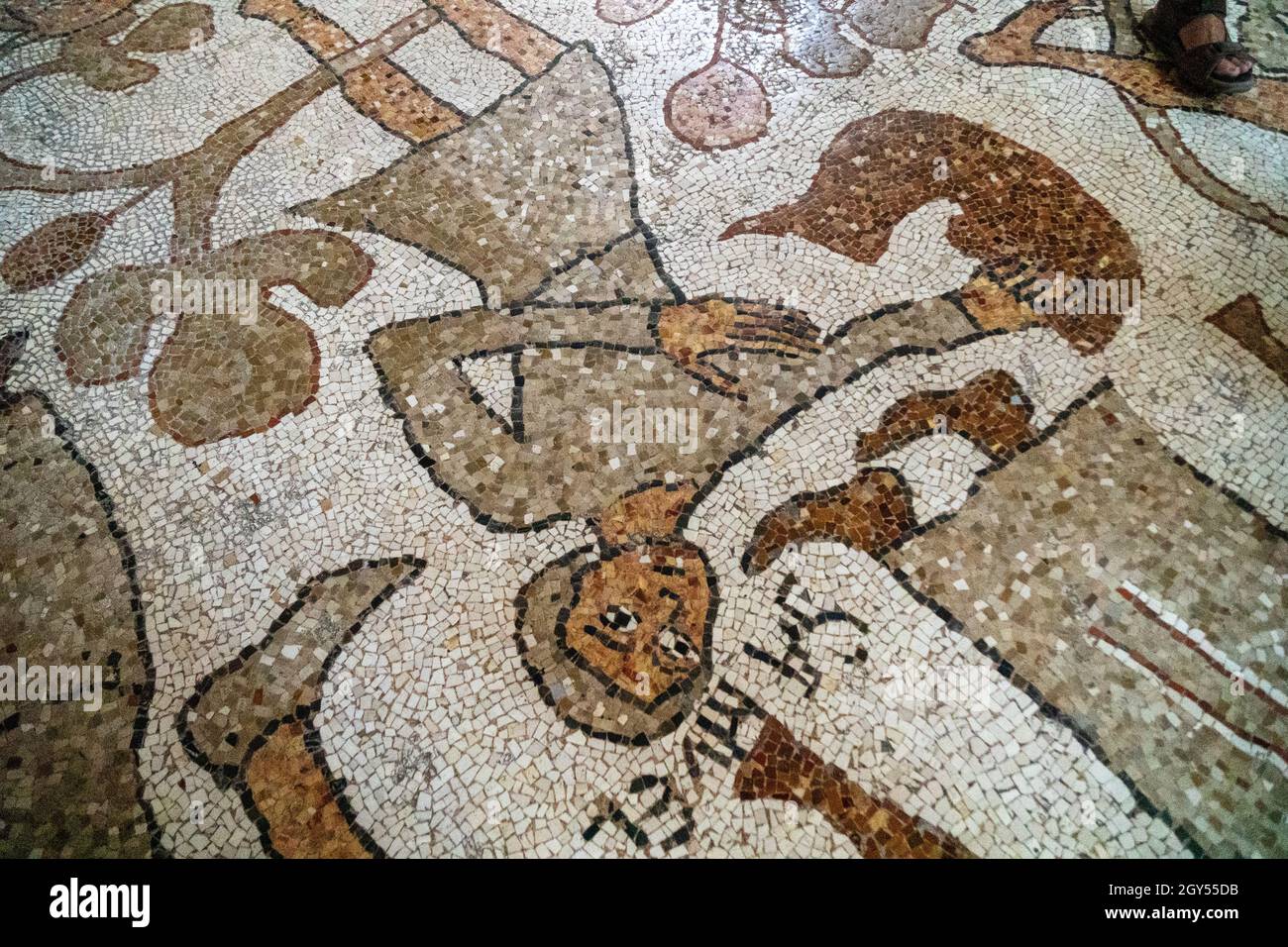 Detail of the floor-mosaic of Otranto cathedral Stock Photo - Alamy