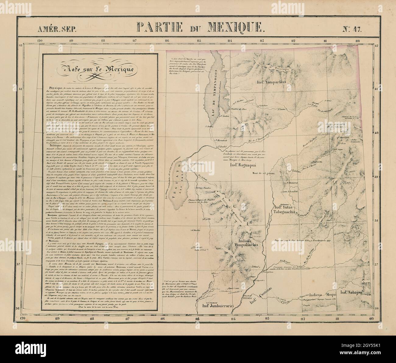 Amér. Sep. Partie de Mexique #47. Utah. Great Salt Lake. VANDERMAELEN ...