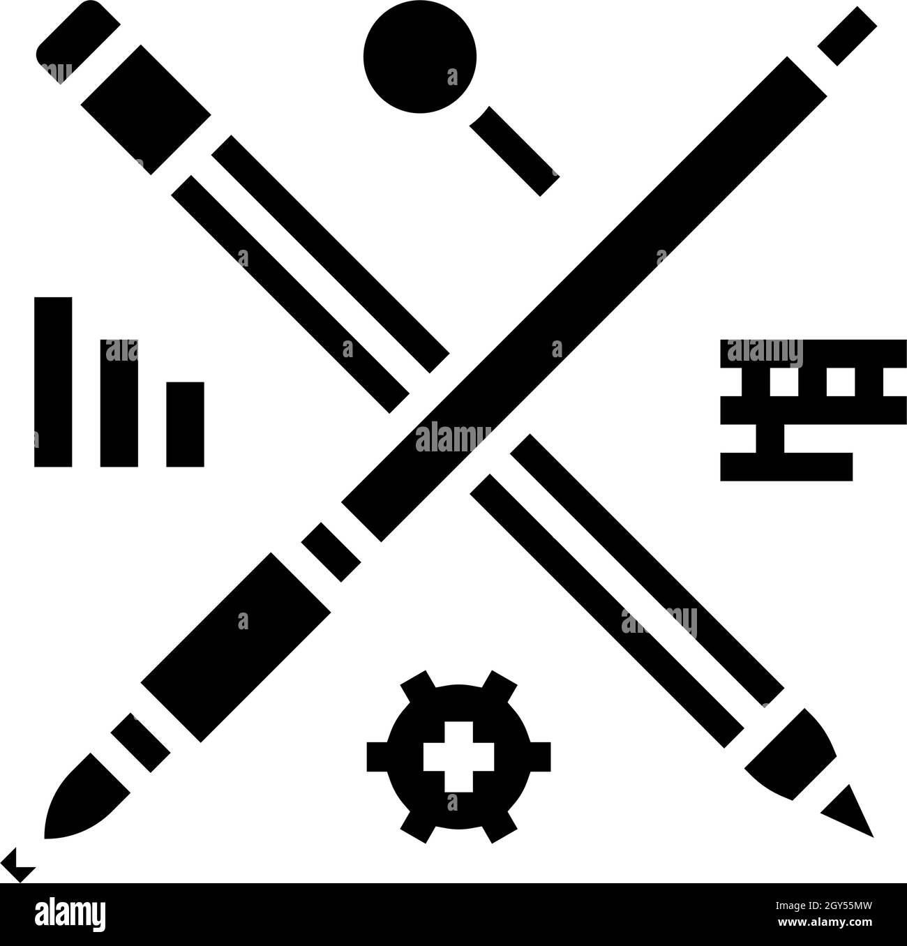 Corporate strategy icon monochrome Cut Out Stock Images & Pictures - Alamy