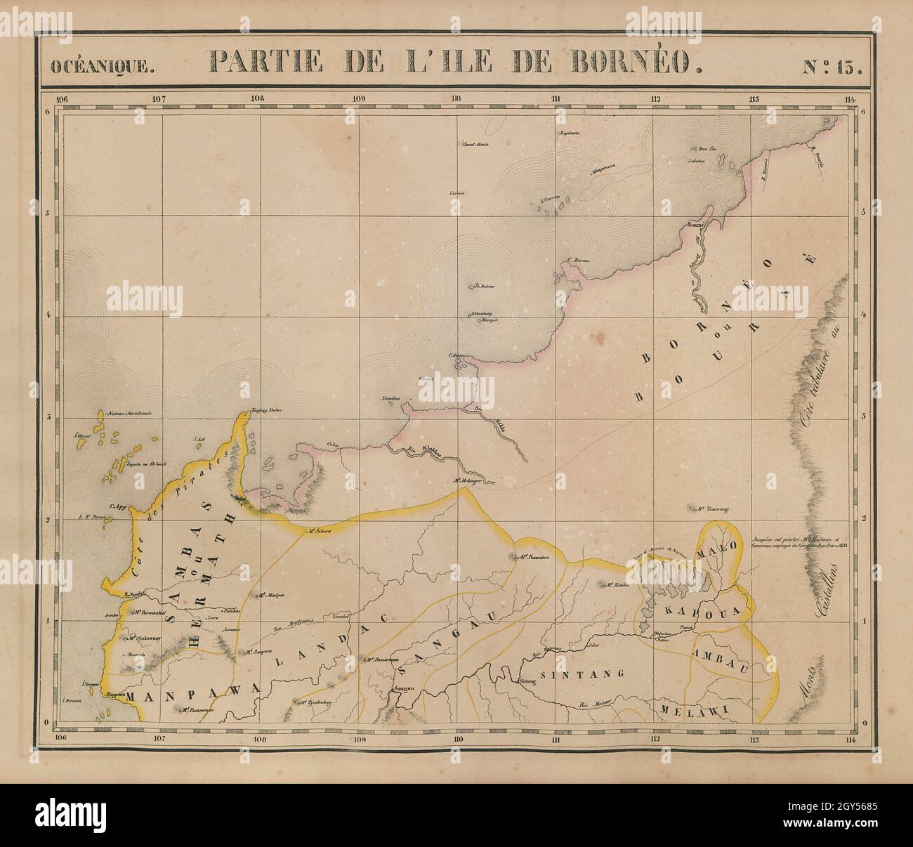 Océanique Partie de l'Ile de Bornéo #13 Northwest Borneo VANDERMAELEN ...