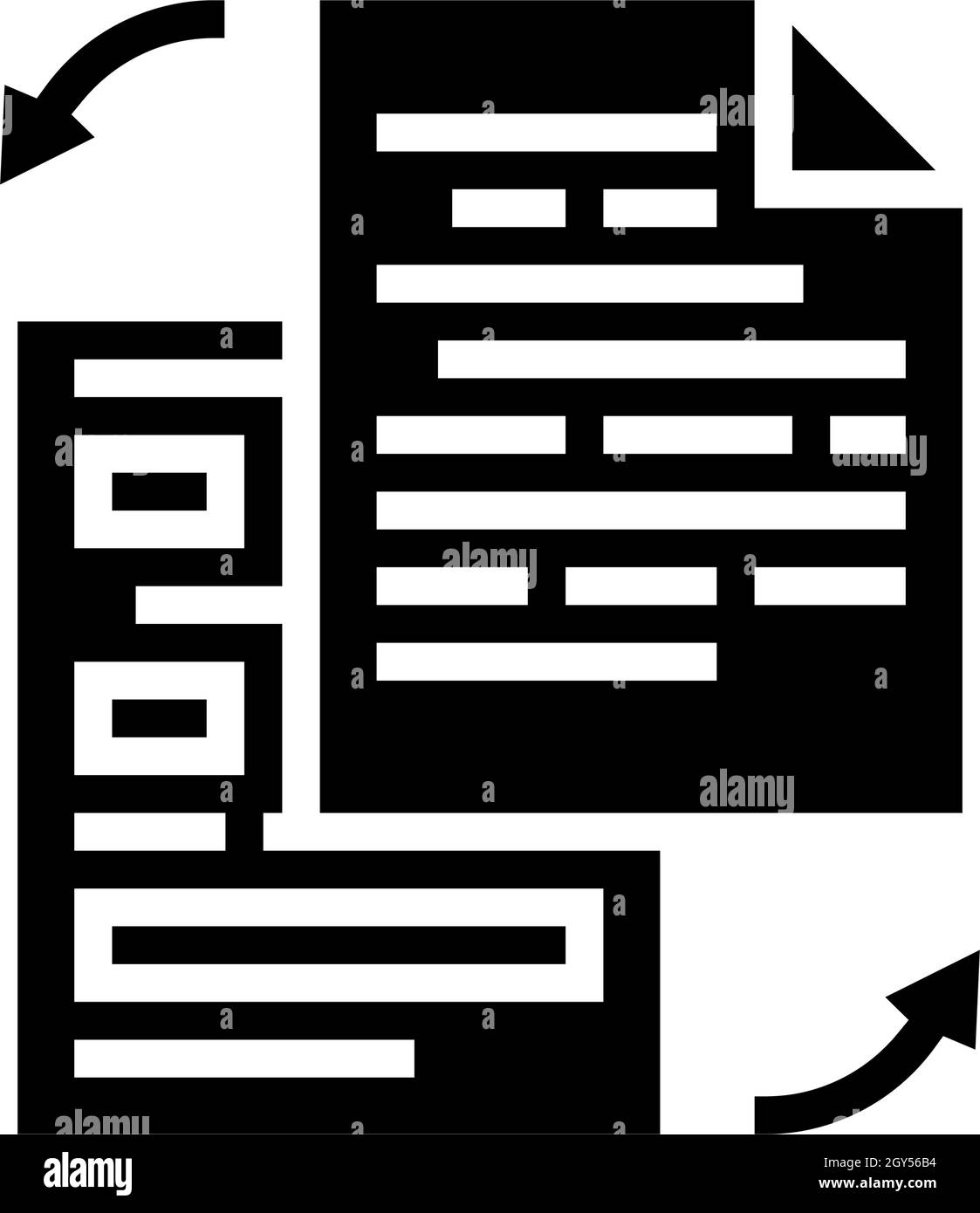 rewriting text glyph icon vector illustration Stock Vector Image & Art ...