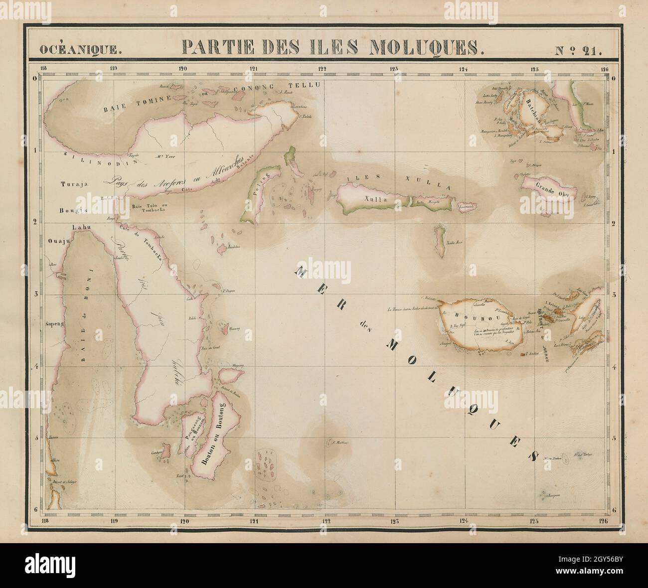 Océanique. Partie des Iles Moluques #21. Sulawesi Moluccas VANDERMAELEN ...