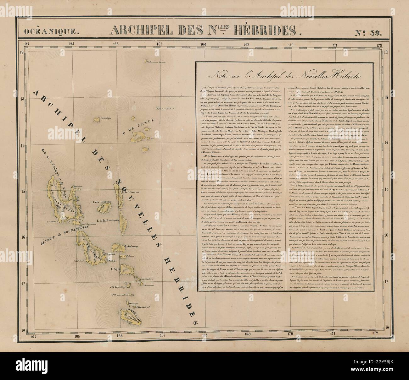 Map of the new hebrides hi-res stock photography and images - Alamy