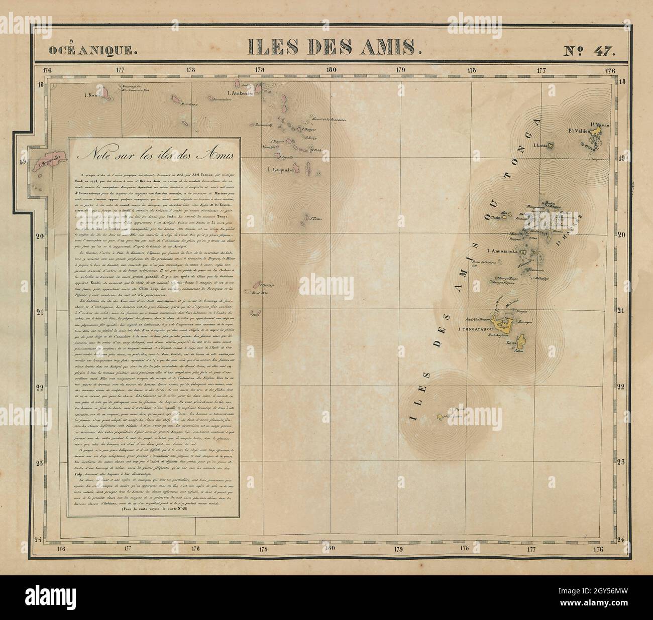 Océanique. Iles des Amis #47. Tonga. Lau & Moala, Fiji. VANDERMAELEN ...
