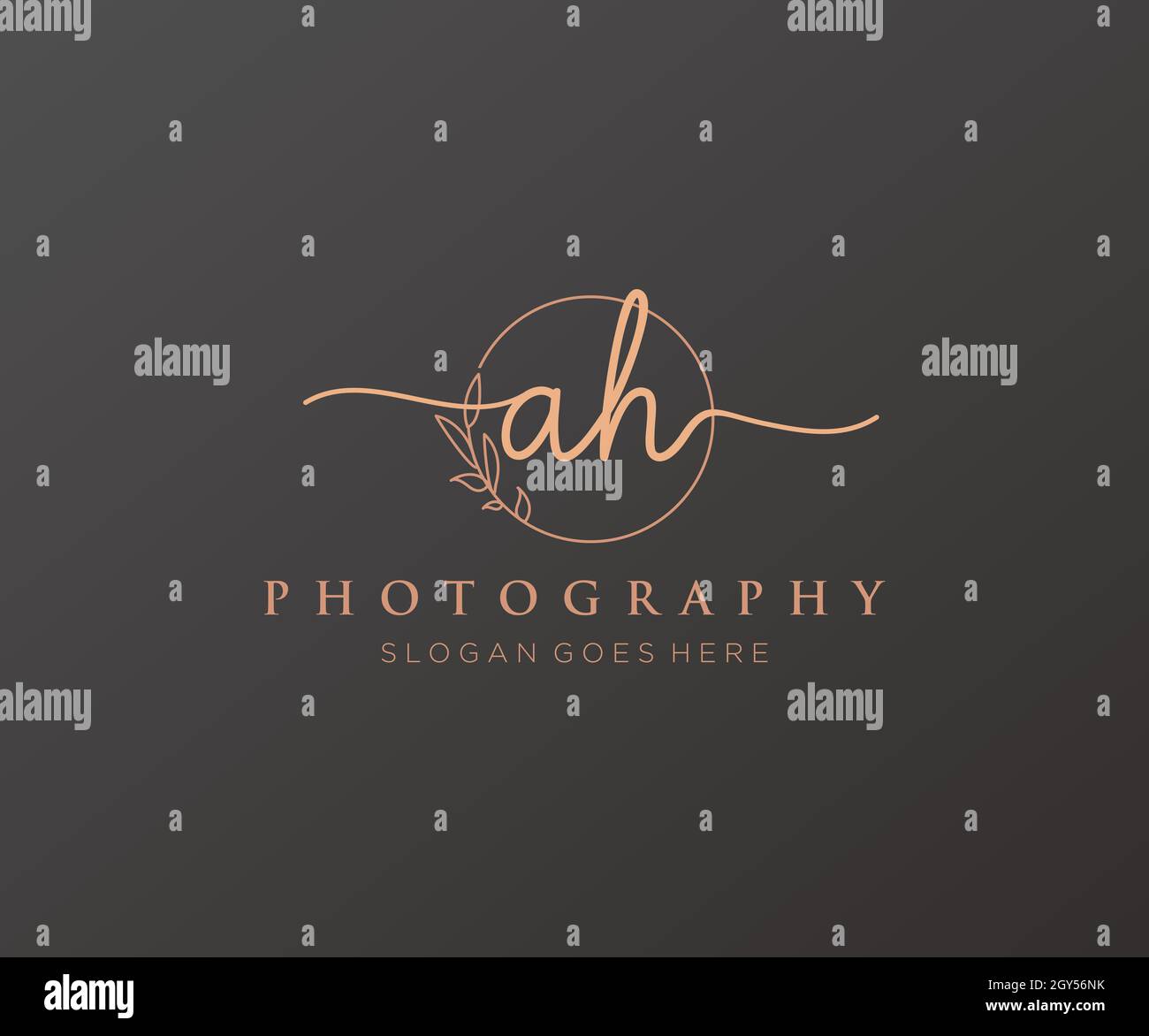 AH feminine logo. Usable for Nature, Salon, Spa, Cosmetic and Beauty ...