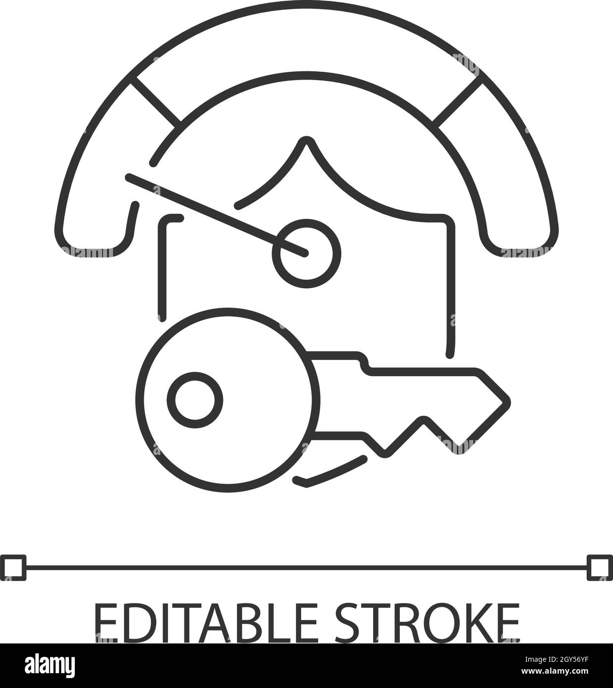 Weak password linear icon Stock Vector Image & Art - Alamy