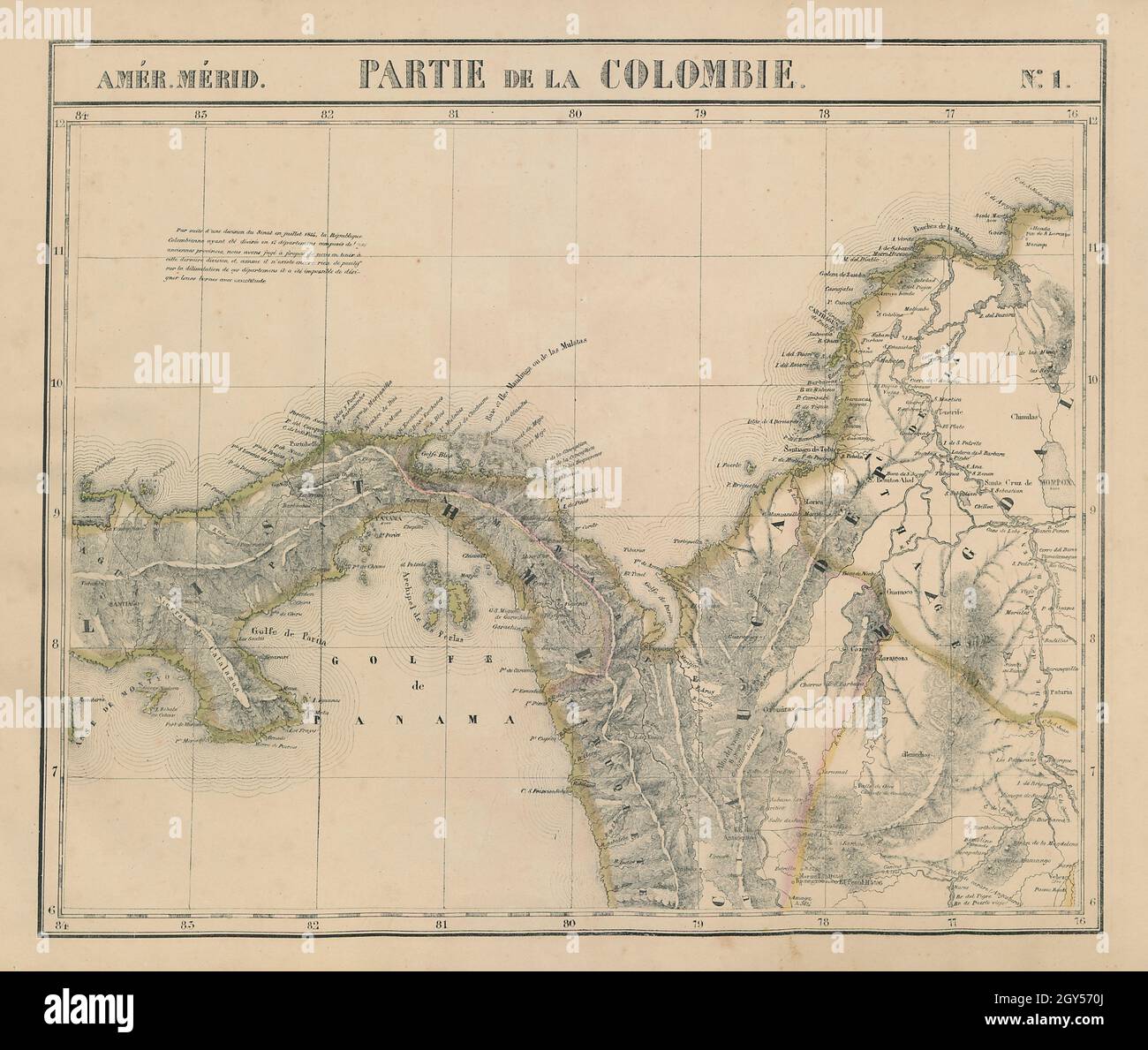 New world map 19th century colombia hi-res stock photography and images ...