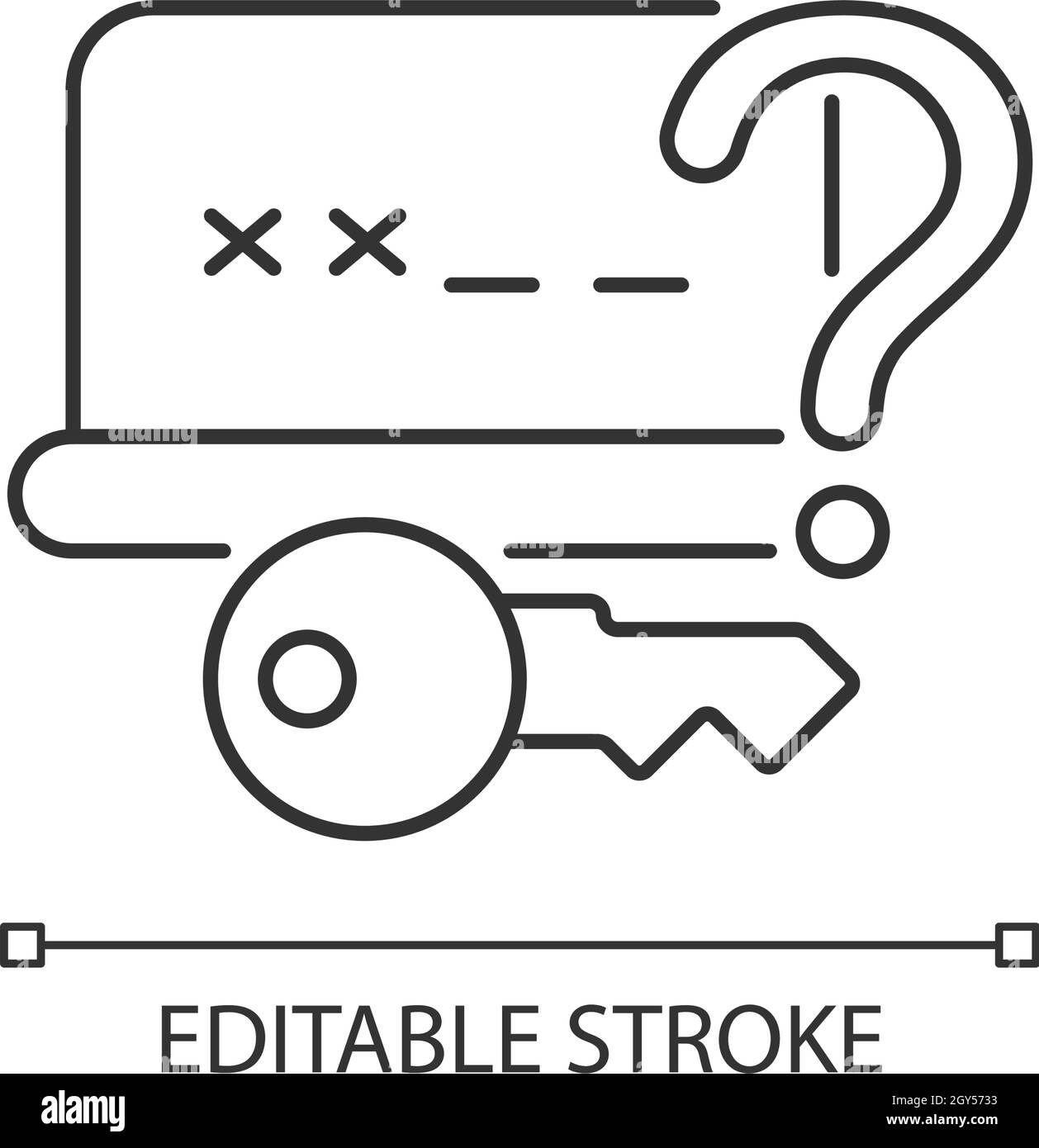 Forgetting password linear icon Stock Vector Image & Art - Alamy