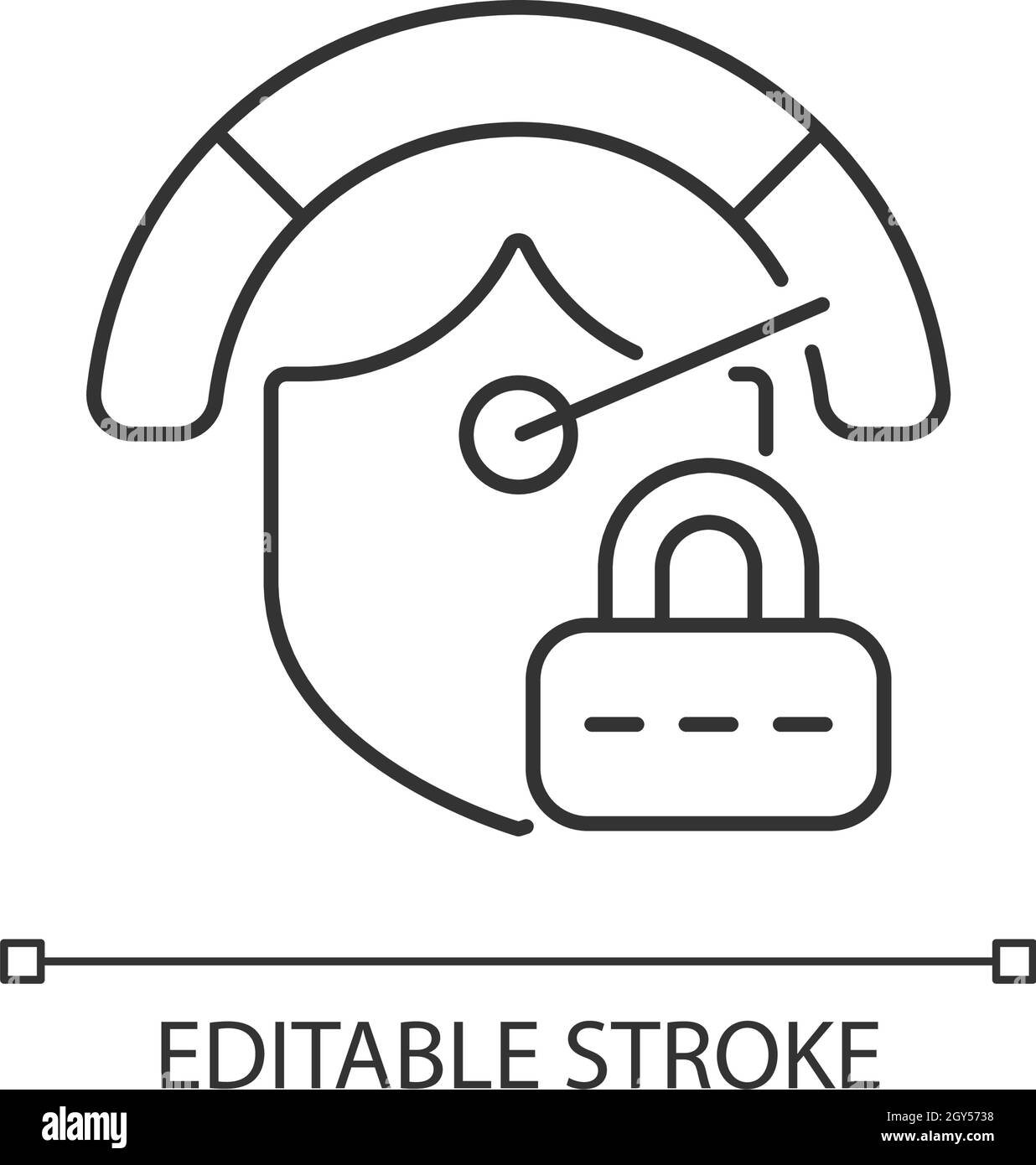 Strong password linear icon Stock Vector Image & Art - Alamy