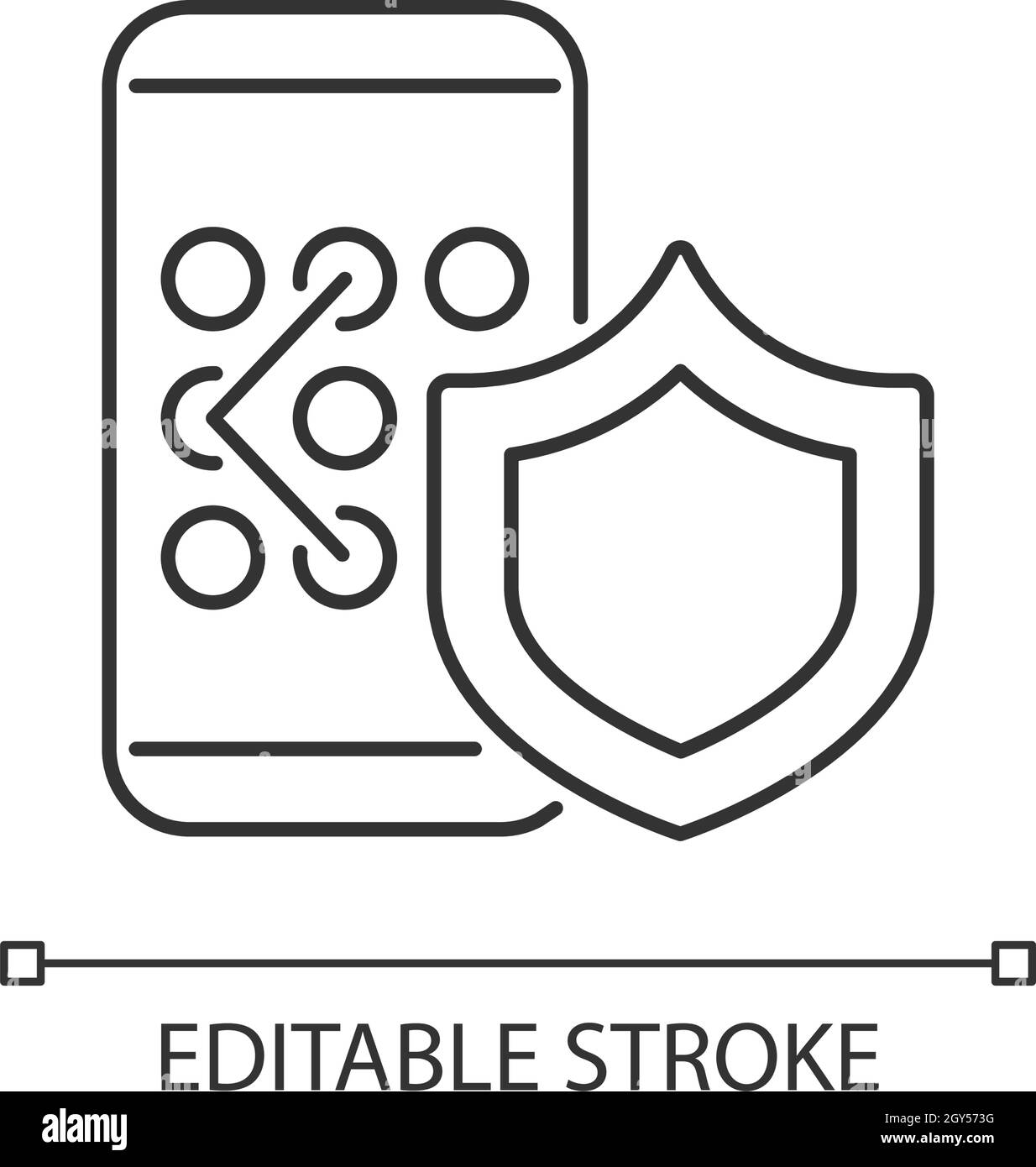 Phone unlock linear icon Stock Vector Image & Art - Alamy