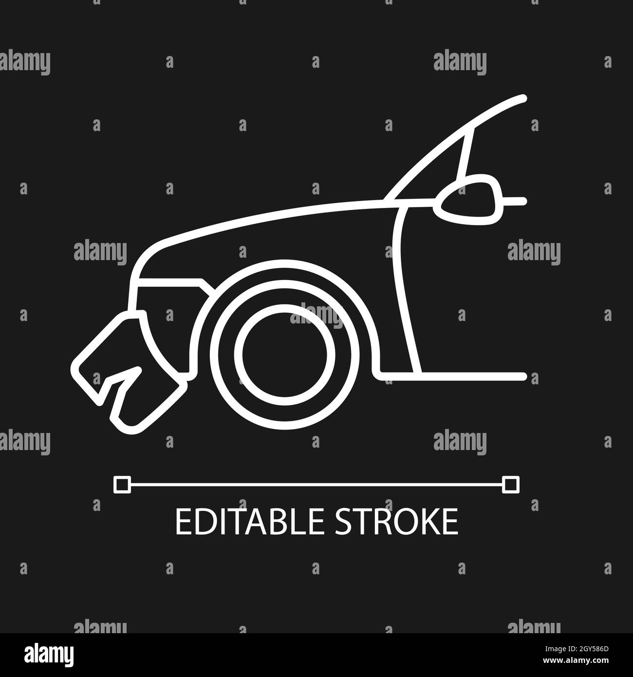 Front broken white crash Stock Vector Images - Alamy