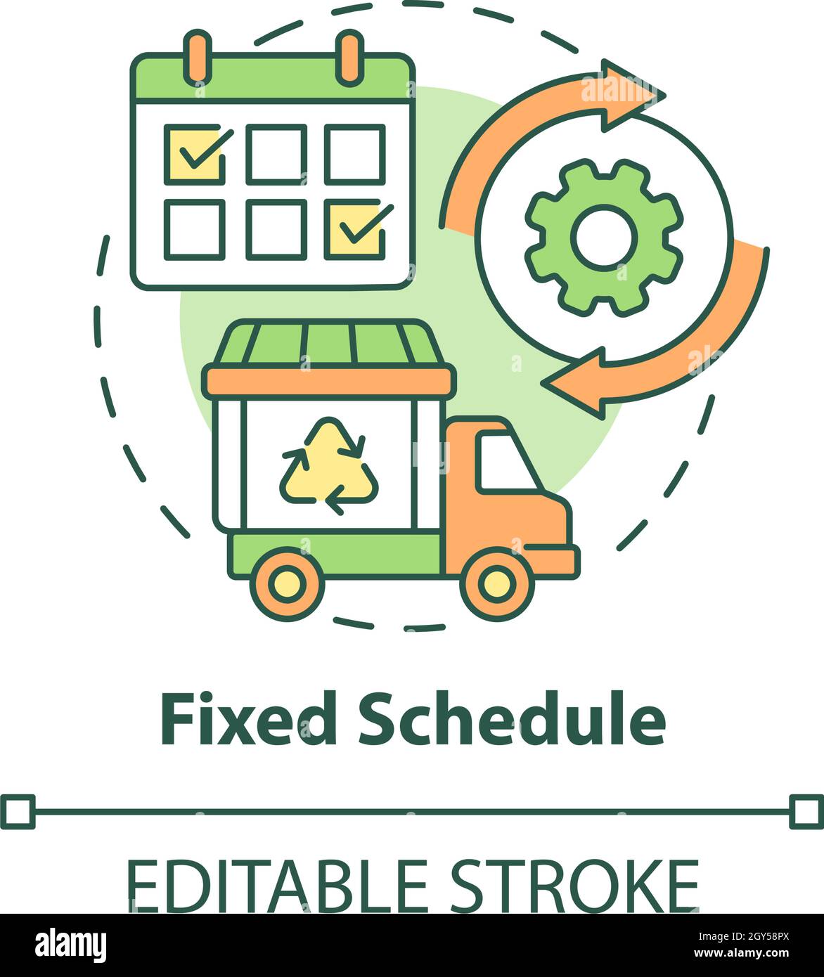 Fixed schedule concept icon Stock Vector Image & Art - Alamy