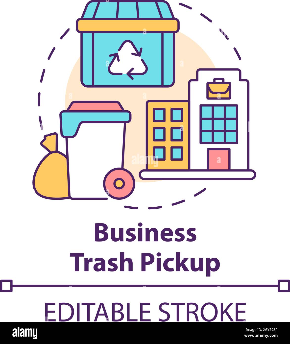 Business trash pickup concept icon Stock Vector Image & Art - Alamy