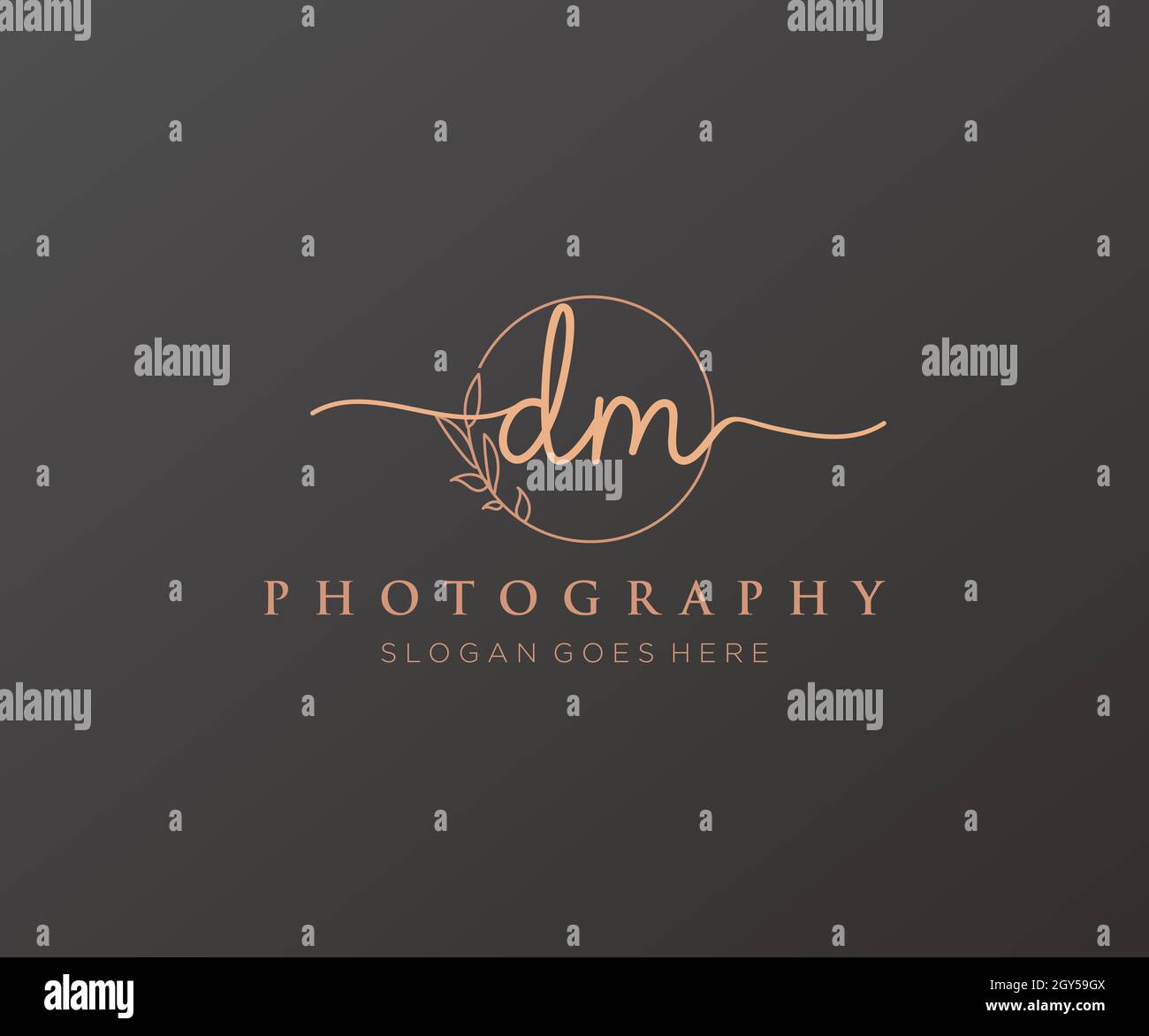 DM feminine logo. Usable for Nature, Salon, Spa, Cosmetic and Beauty ...