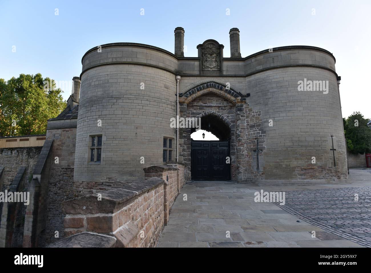 Nottingham, England - October 08, 2021: The gatehouse of Nottingham ...