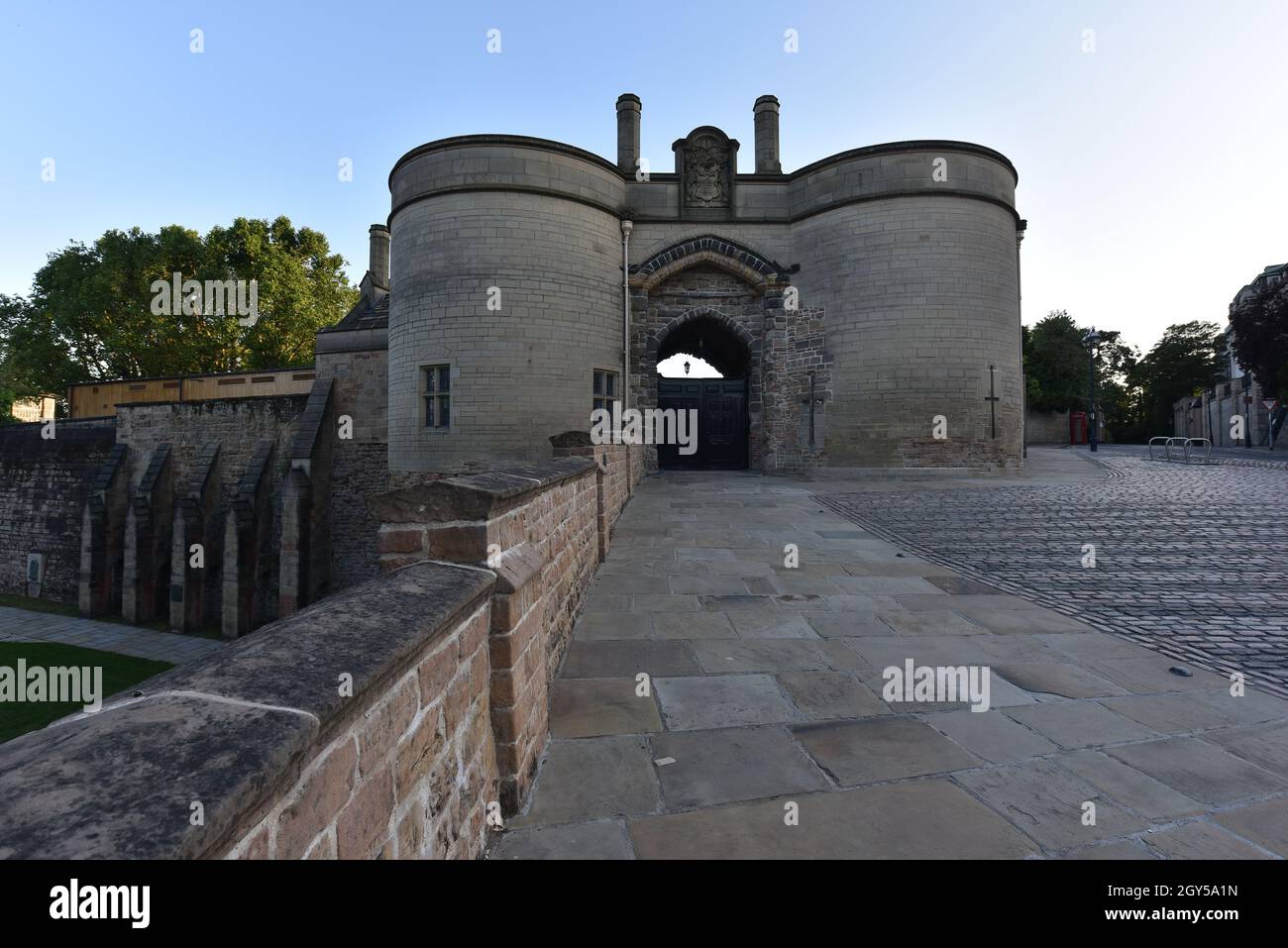 Nottingham, England - October 08, 2021: The gatehouse of Nottingham ...
