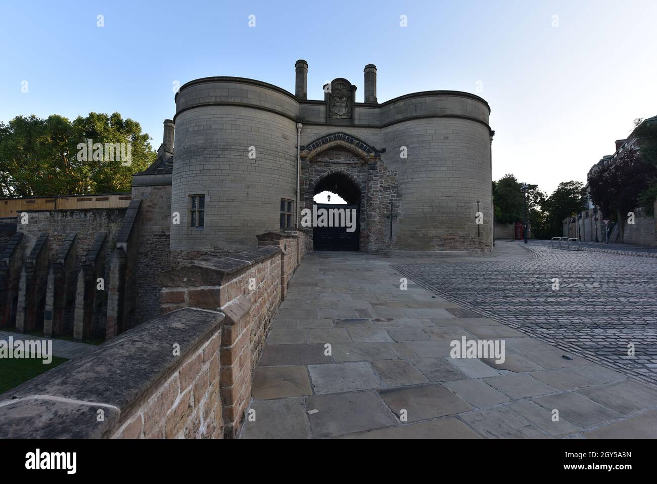 Nottingham, England - October 08, 2021: The gatehouse of Nottingham ...