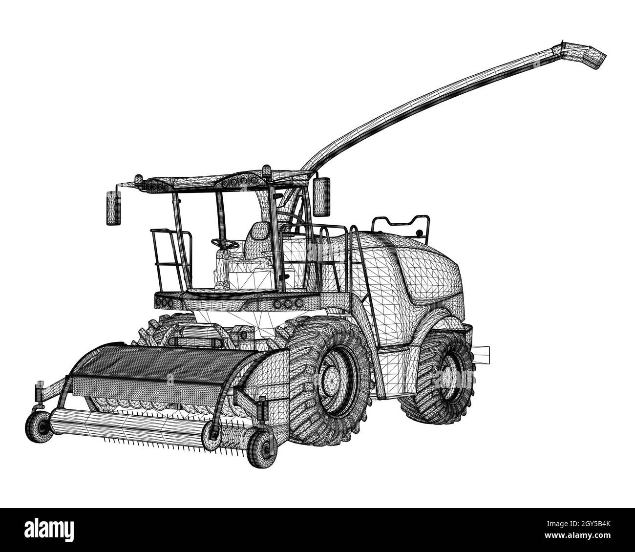 Combine Harvester Drawing