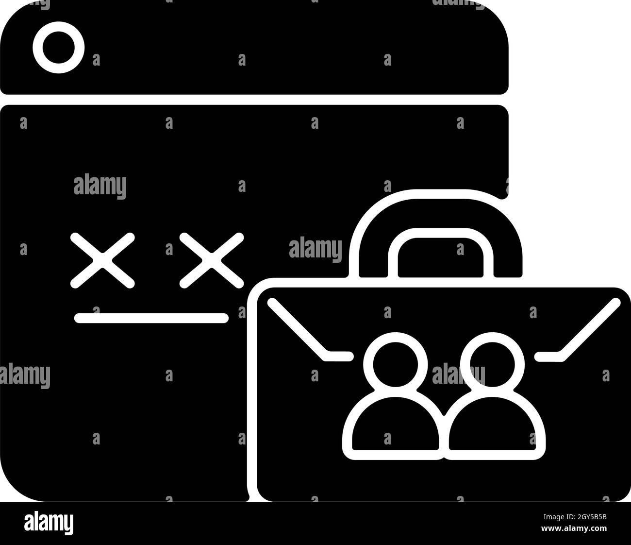 Corporate password black glyph icon Stock Vector Image & Art - Alamy