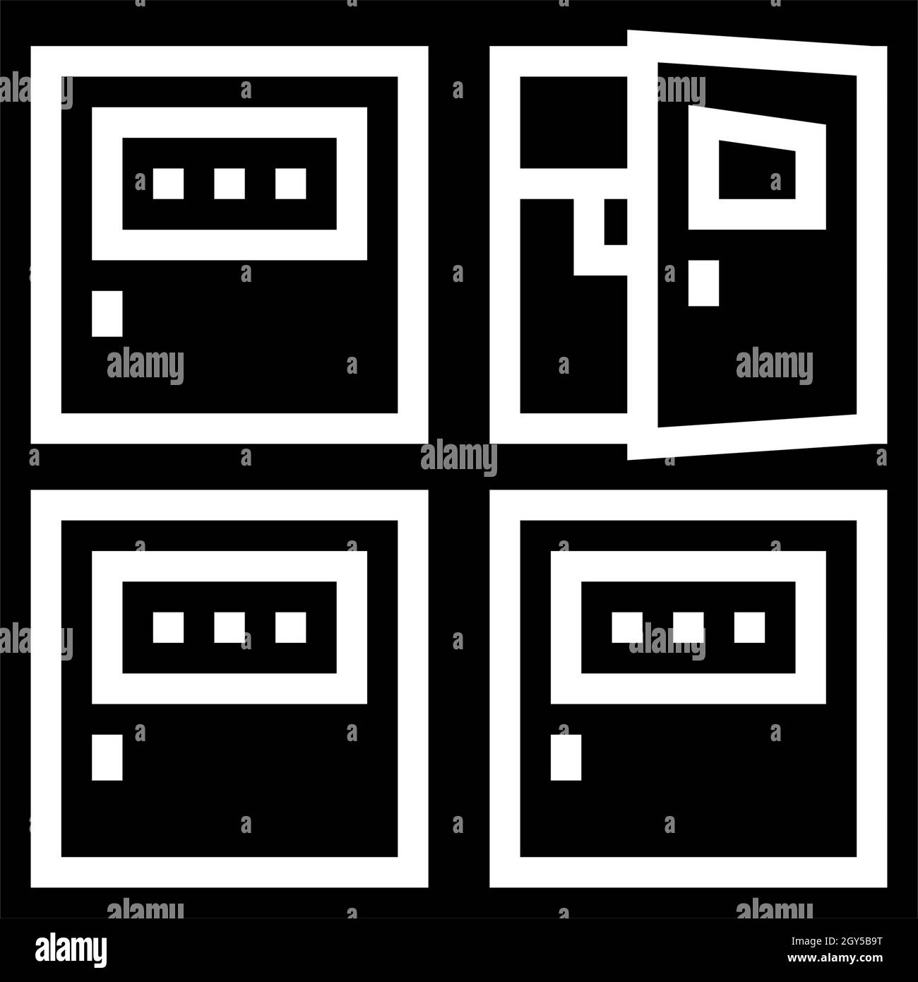 post office box glyph icon vector illustration Stock Vector Image & Art ...