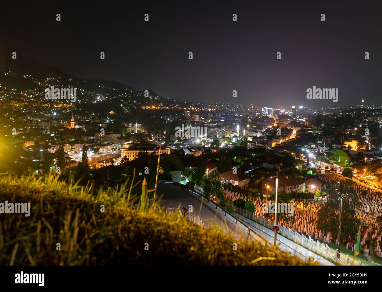 Panorama of Sarajevo as seen from Yellow Bastion or Zuta Tabija as ...