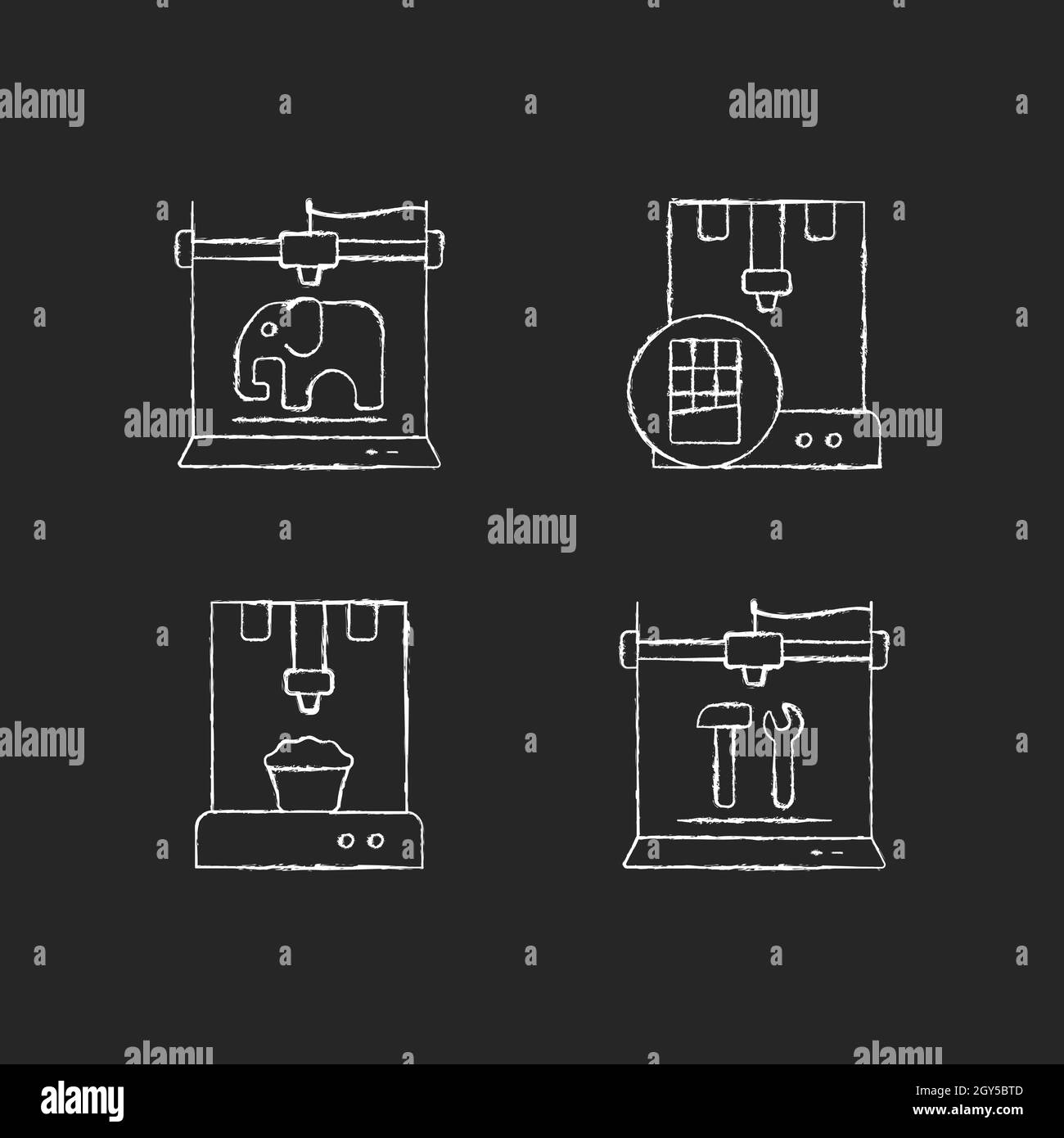 3d Printed Objects Stock Vector Images Alamy