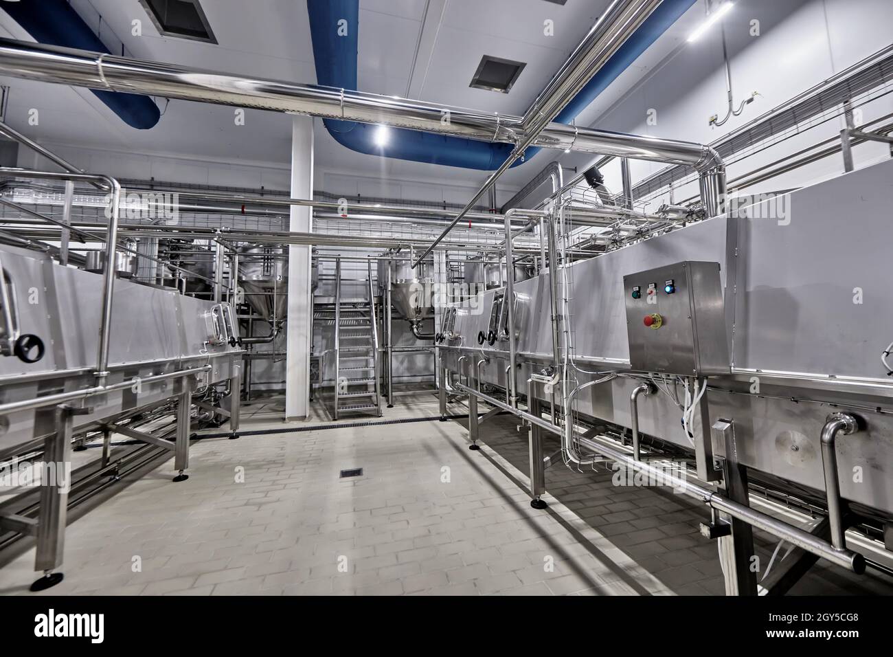milk processing shop at a milk processing plant Stock Photo - Alamy