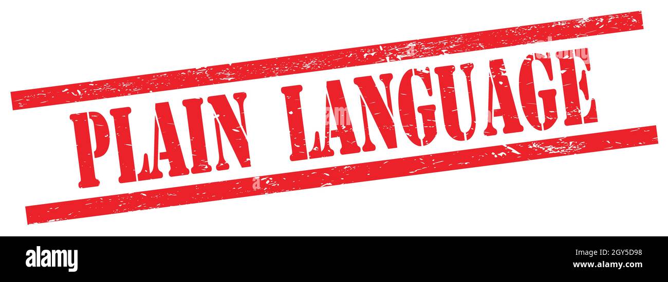 Plain language stamp hi-res stock photography and images - Alamy
