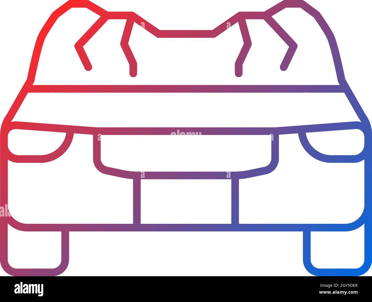 Car roof damage gradient linear vector icon Stock Vector Image & Art ...