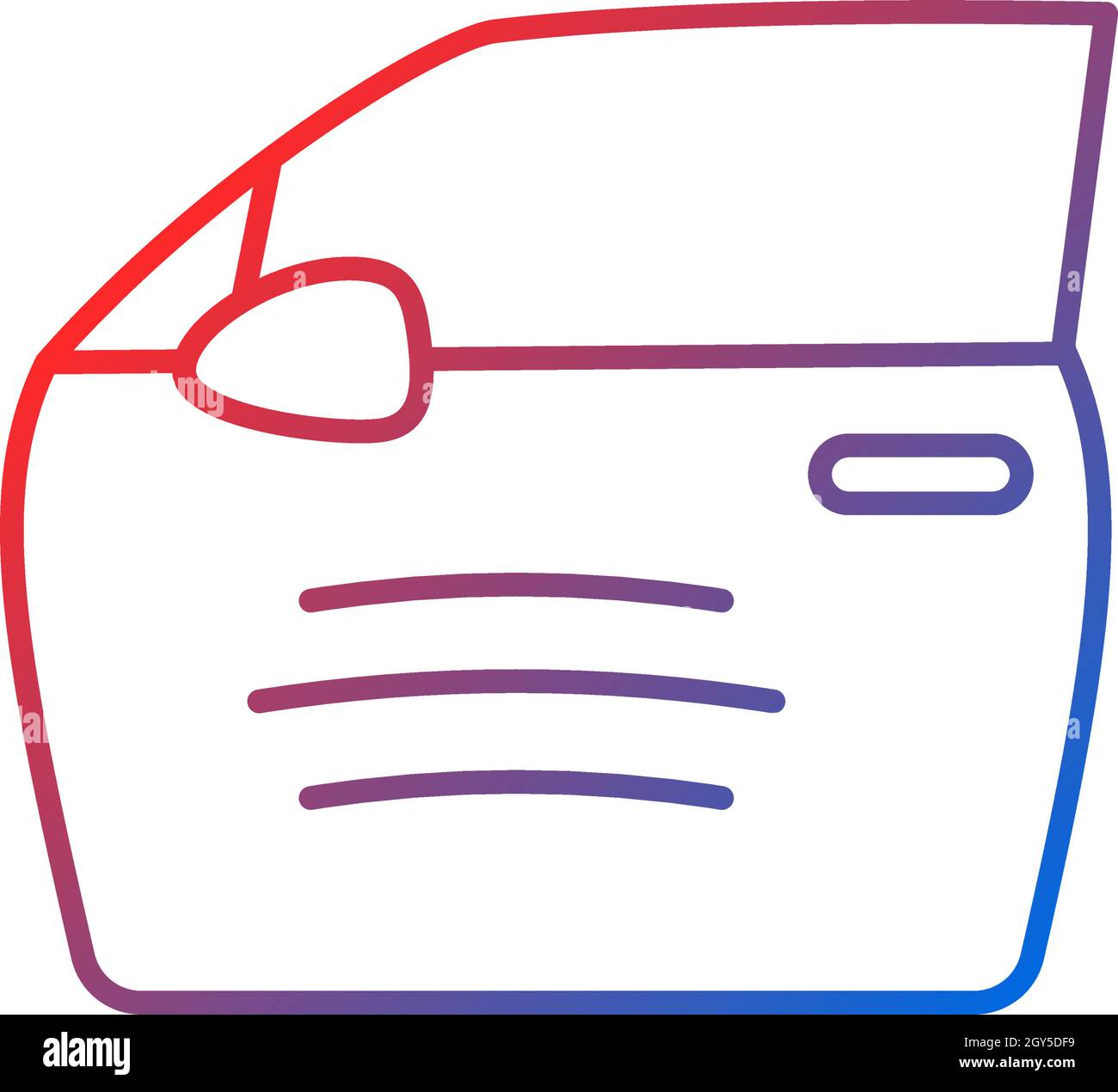 Paint scratch on car gradient linear vector icon Stock Vector Image ...