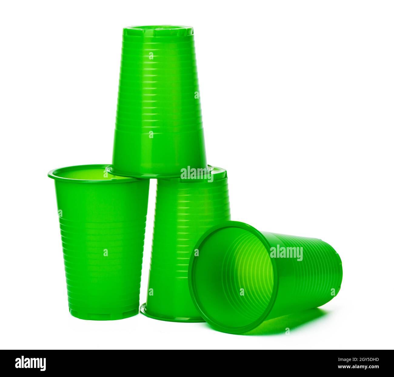 Colored disposable cups for drinks isolated on white Stock Photo - Alamy