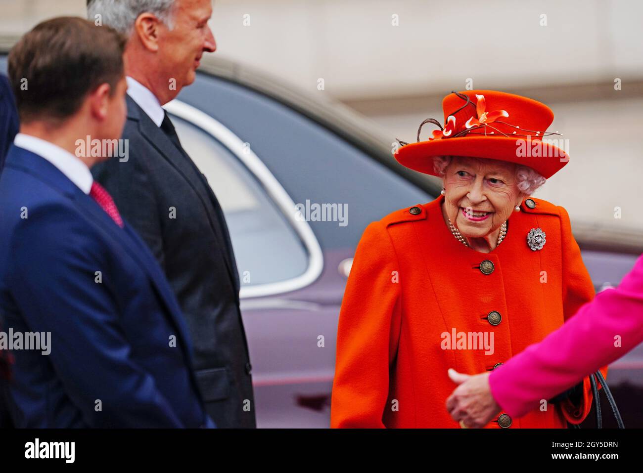 Queen Elizabeth II at the launch of the Queen's Baton Relay for ...