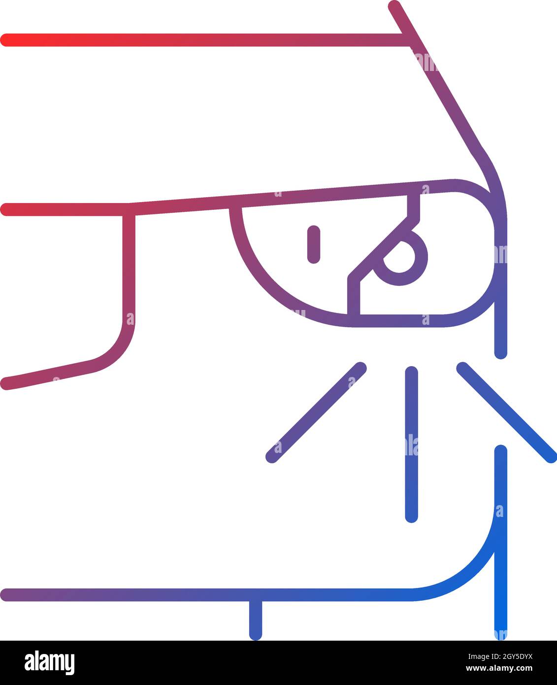 Broken headlight gradient linear vector icon Stock Vector Image & Art ...