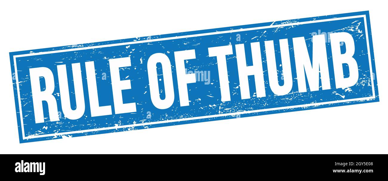 Rule of thumb hi-res stock photography and images - Alamy