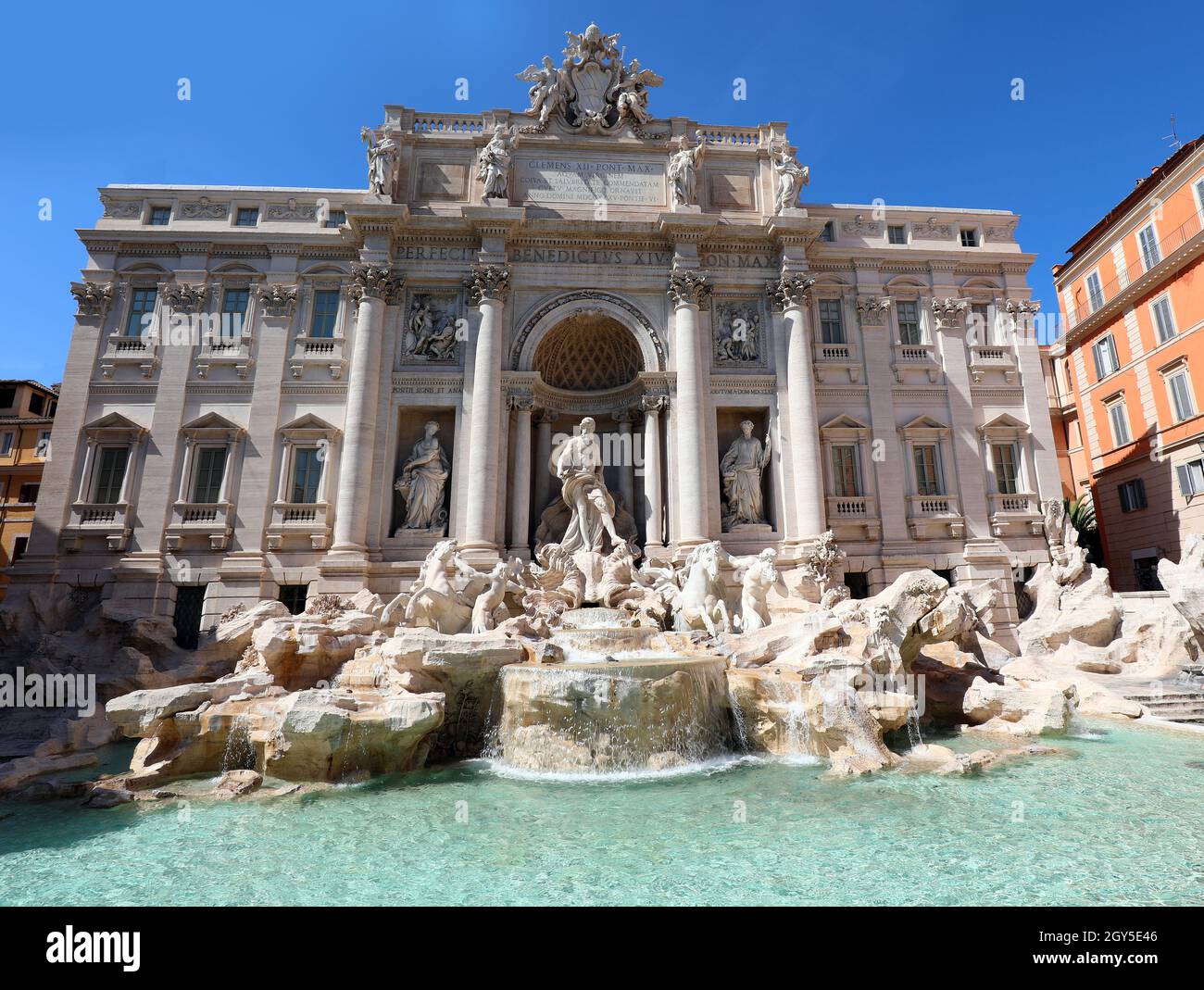 Trevi Fountain is a very famous Late Baroque style monument one of the ...