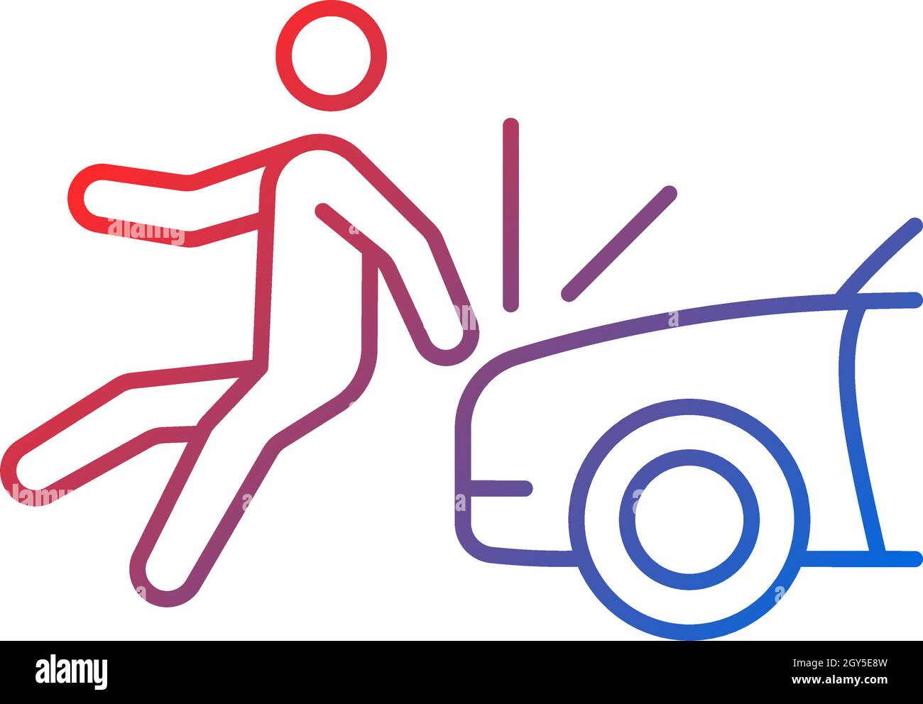 Collision involving pedestrian gradient linear vector icon Stock Vector ... Collision involving pedestrian gradient linear vector icon Stock Vector ...