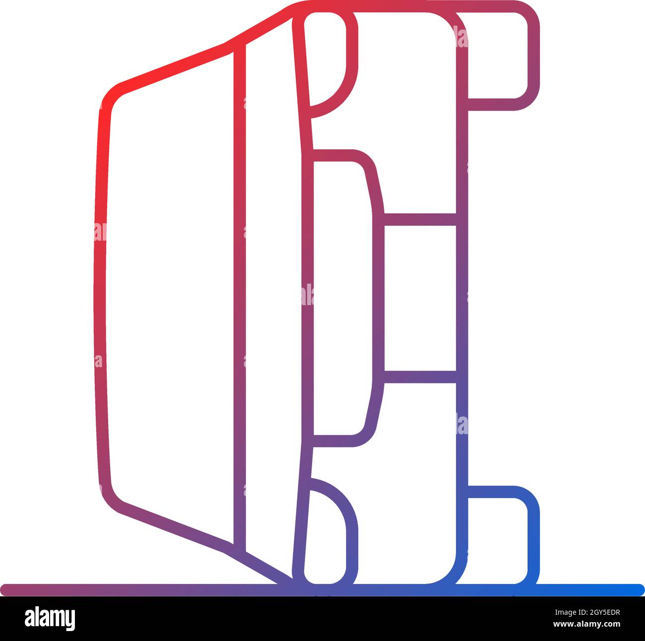 Vehicle rollover gradient linear vector icon Stock Vector Image & Art ...