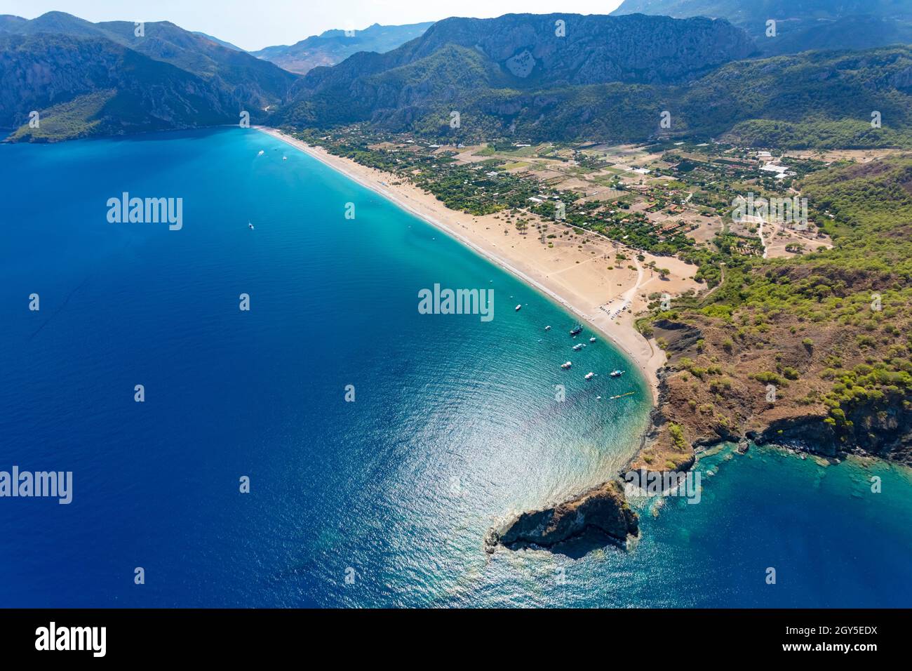 Olympos and Cirali beach aerial, Antalya, Turkey Stock Photo - Alamy