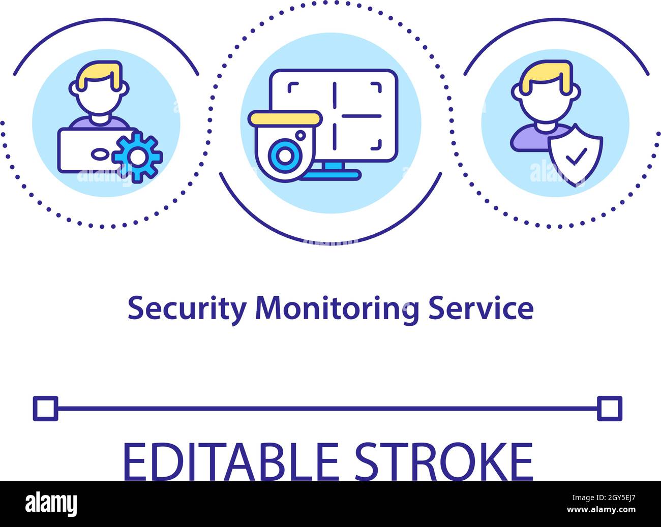 Security monitoring service concept icon Stock Vector Image & Art - Alamy