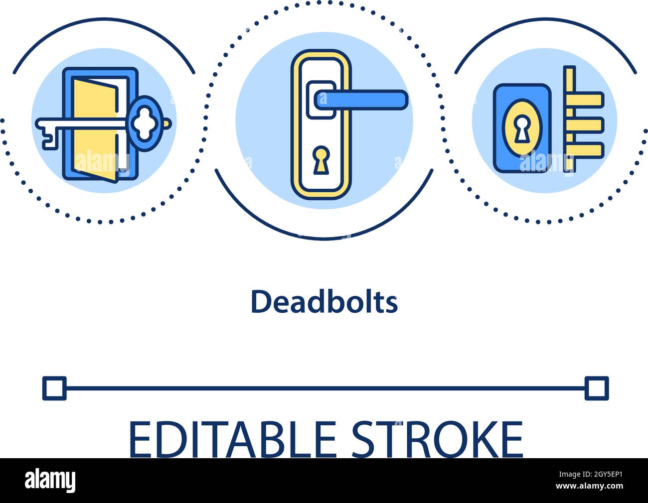 Deadbolts concept icon Stock Vector Image & Art - Alamy